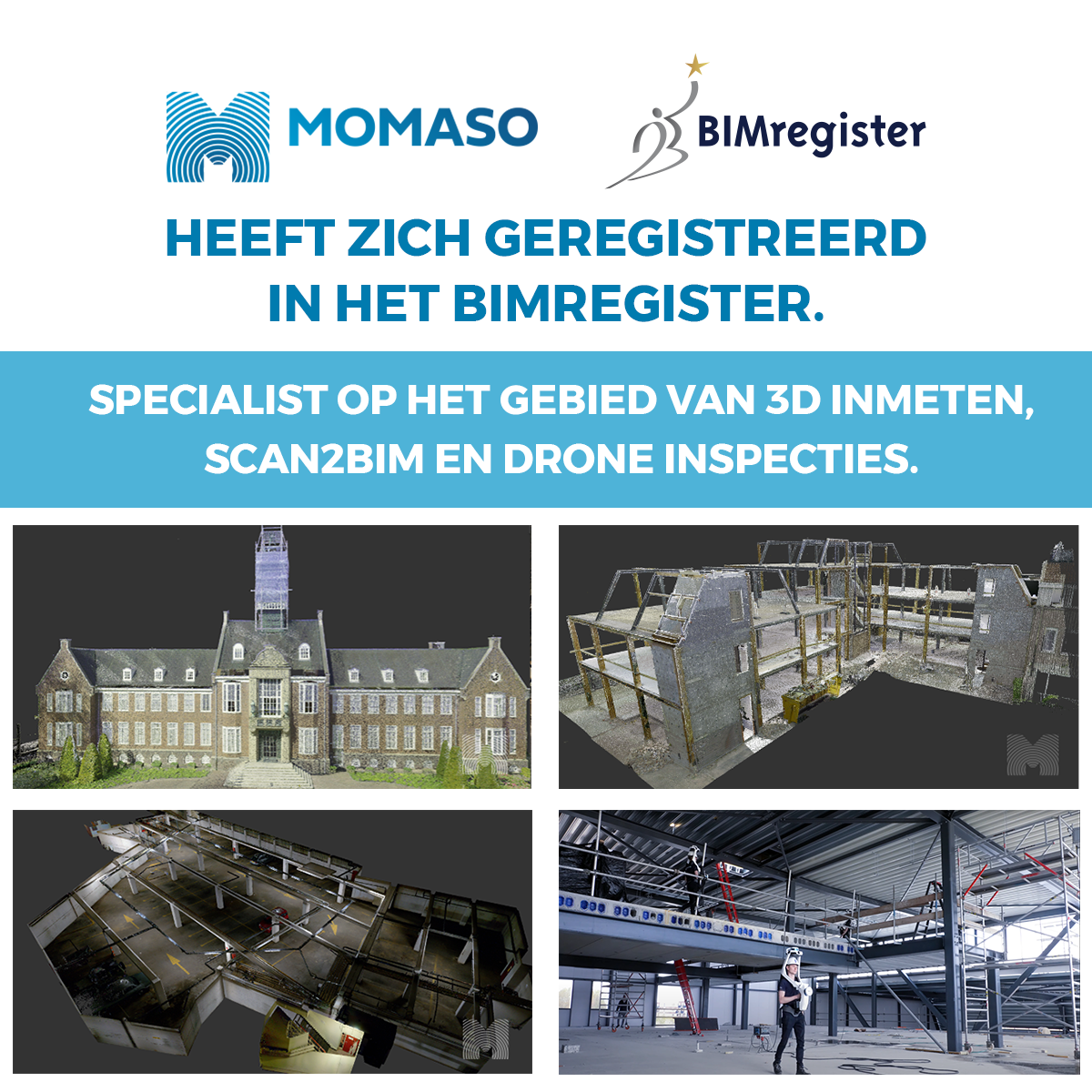 Momaso B.V. heeft zich premium geregistreerd in het BIMregister.